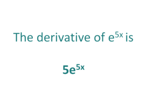 The Derivative of e^5x - DerivativeIt
